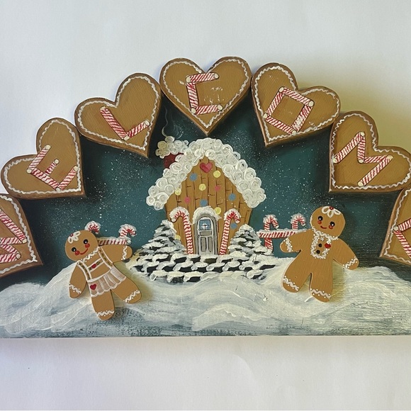Holiday | Gingerbread Welcome Sign With Heart Accents | Poshmark